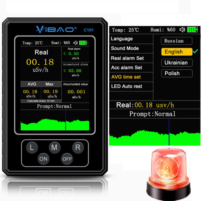 Counter Geiger Nuclear Radiation Personal Dosimeter X-ray Beta Gamma ...