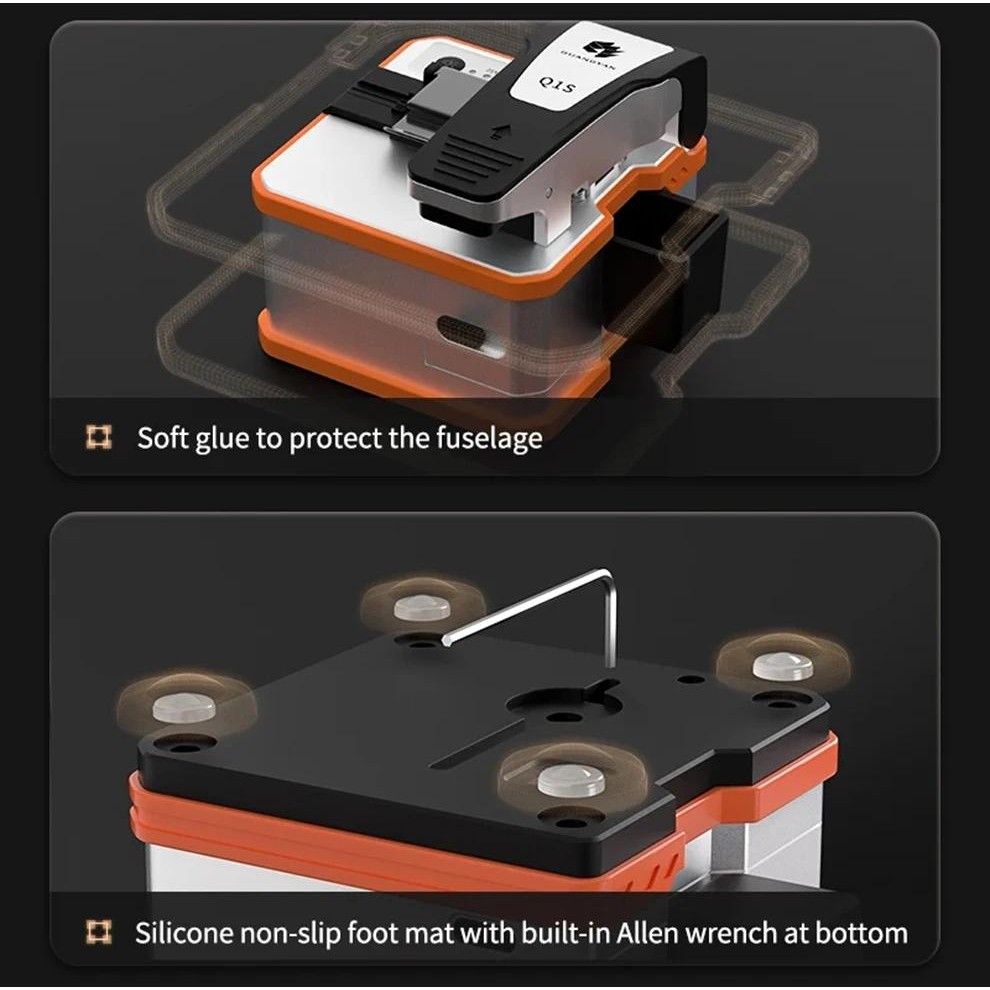 Q1S Fully Automatic Electric Fiber Optic Cleaver Rechargeable Optic ...