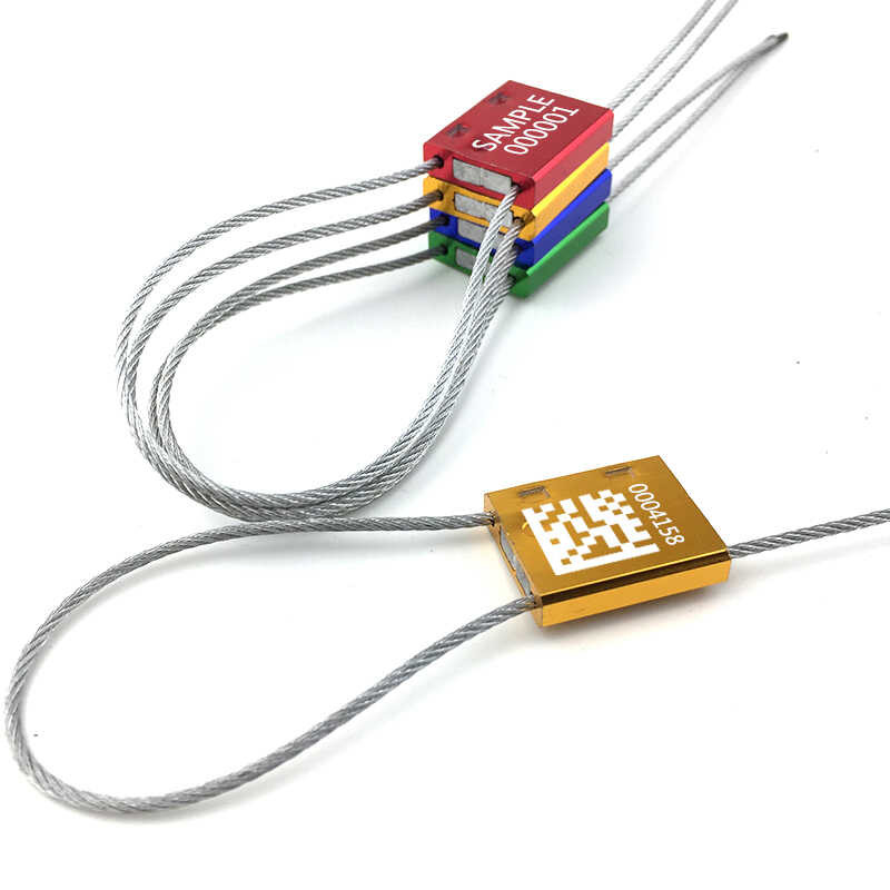 100Pcs Security Cable Seals Disposable Kirsite - Lead Seag QR Bar Code ...