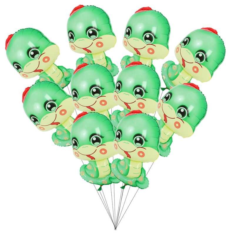 SK 10 Pcs Balloons New Years Eve Decorate Chinese Zodiac Statue Snake ...