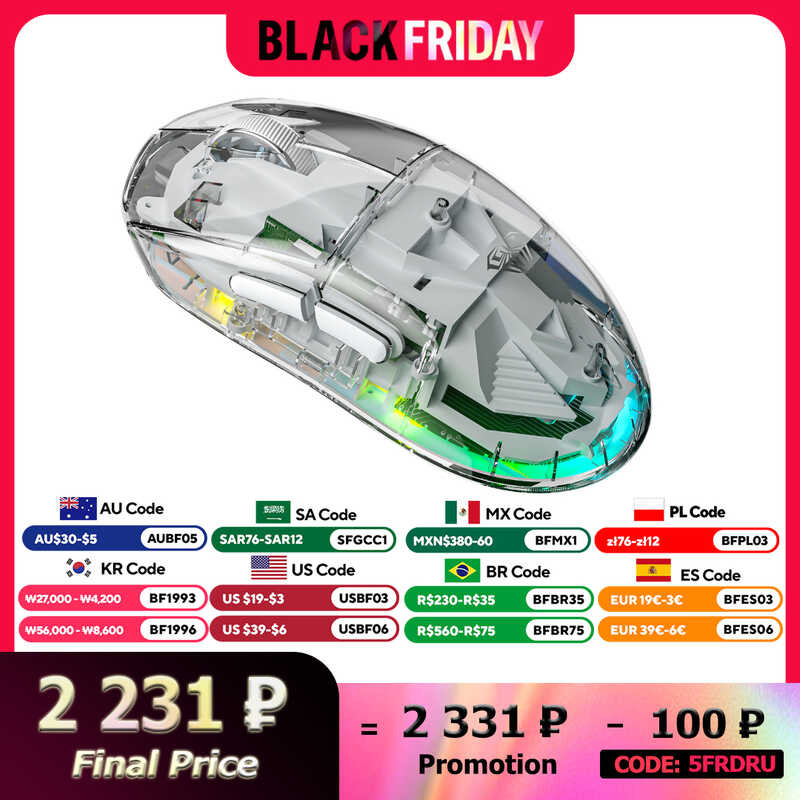 SC660 AULA Wireless Bluetooth Gaming e 10000DPI Optical Sensor ro ...