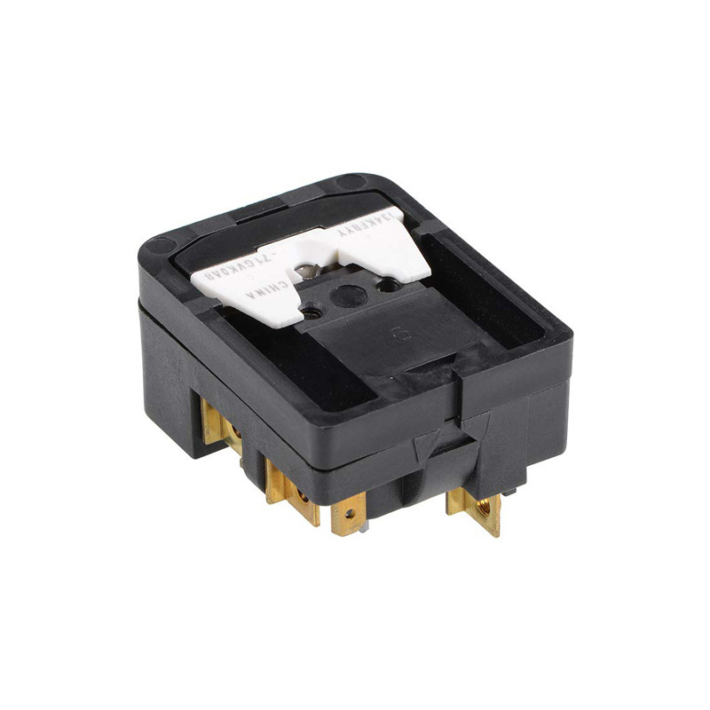 AZJ Refrigerator PTC Starter Relay 3 Pin Black Compressor Overload ...