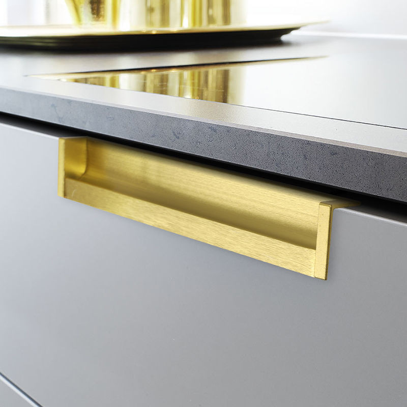 Concealed Drawer Handle Invisible Cabinet Door Handle Black Built-In ...