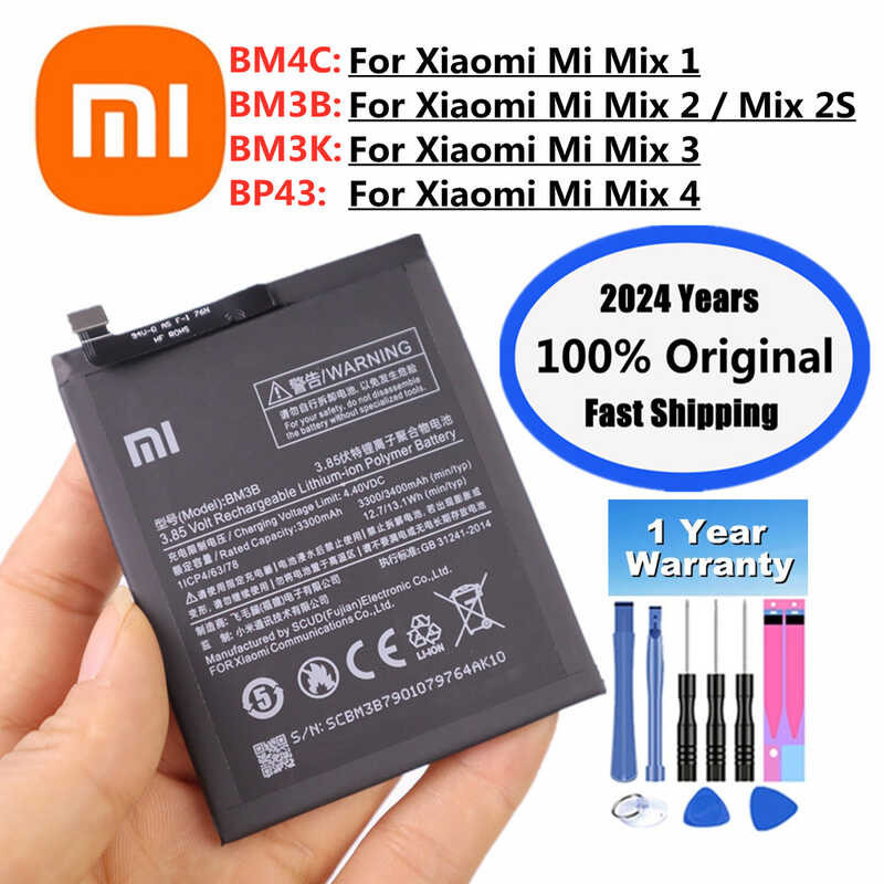 71 2024 3 Years Xiao Mi Original Bm3b Bm3k Bm4c Bp43 For Xiaomi Mi 2 Mix2 / Mix 3 4 1 2S Mix3 ...