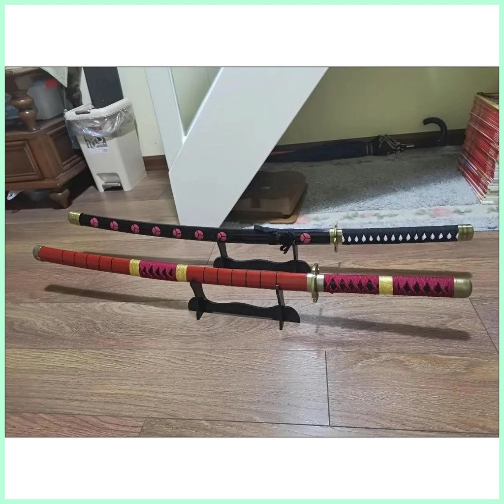 Local]Zoro Wooden Sword Samurai Sword One Piece Anime Cosplay Sword ...