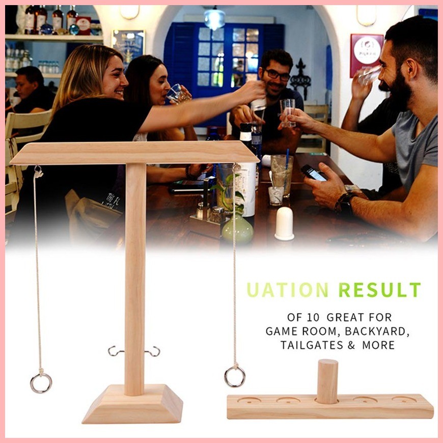 GEEBON Game Ring Toss Board Game for Drinking Game Toss Battle Game ...