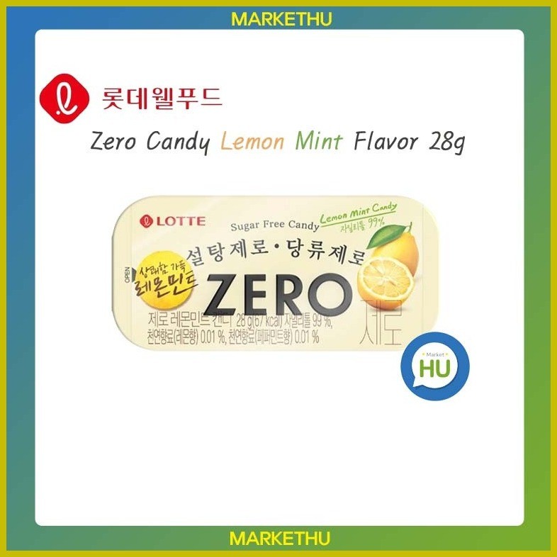 [LOTTE] Zero Candy 28g 2 flavors Lemon Mint, Peppermint/Korean Sweets, Zero Sugar | Shopee ...