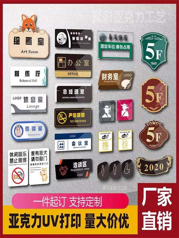 Acrylic billboard, house department number, identification display QR ...