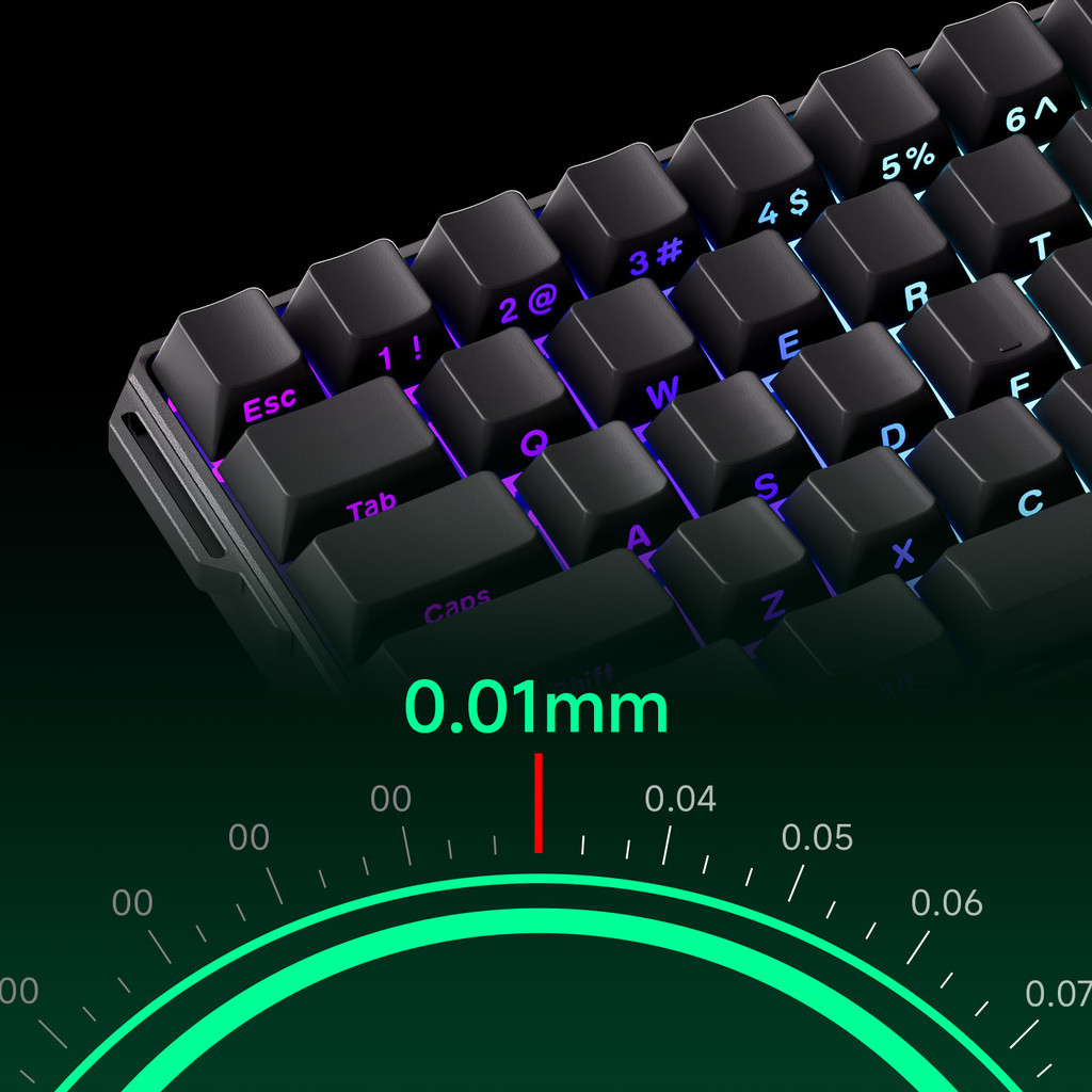 FUN60 Ultra Mechanical Gaming Aluminum Keyboard Magnetic Switch Rapid ...