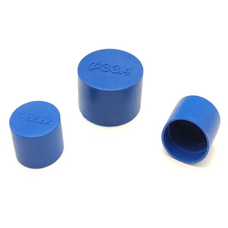 steel pipe, Blue plastic cap, circular dust-proof cover, steel ...