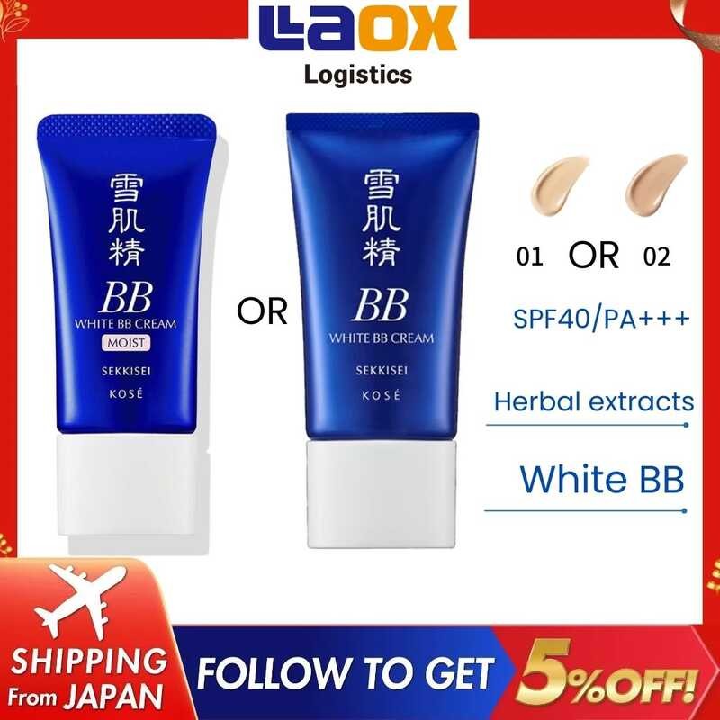Sekkisei Kose BB White BB Cream Or White BB Cream Moist 30G UV Cut Spf40/Pa+++ Leaves Your ...