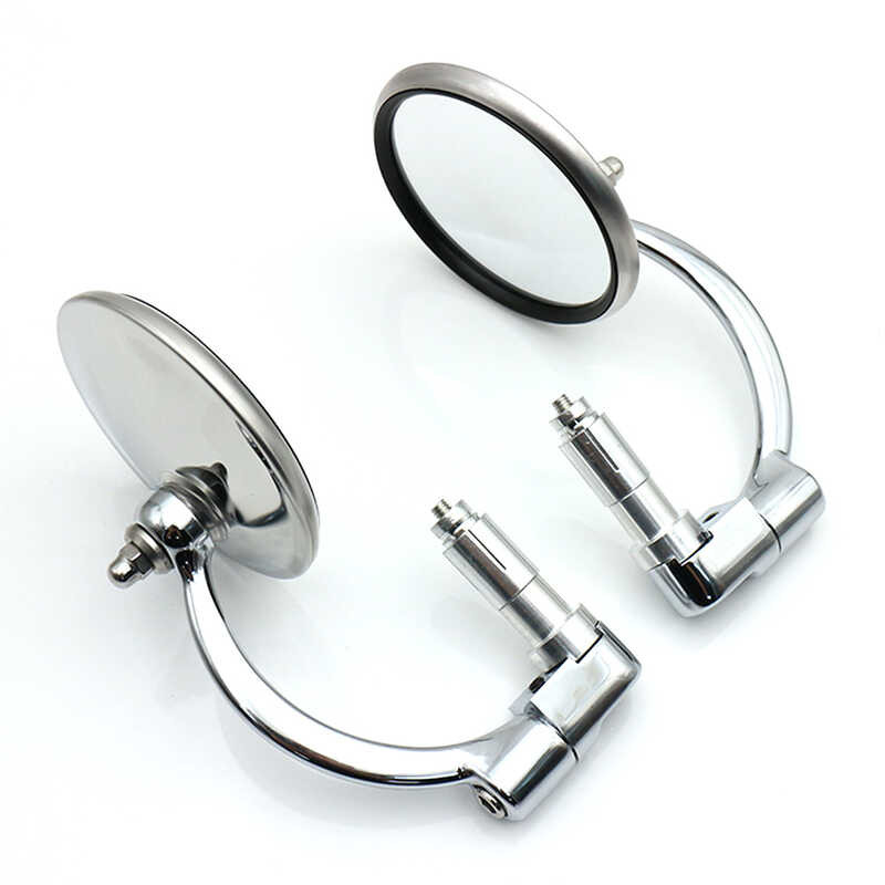 Mooreaxe Motorcycle 22 mm Bar End Mirrors Cruiser Cafe Racer Chopper ...