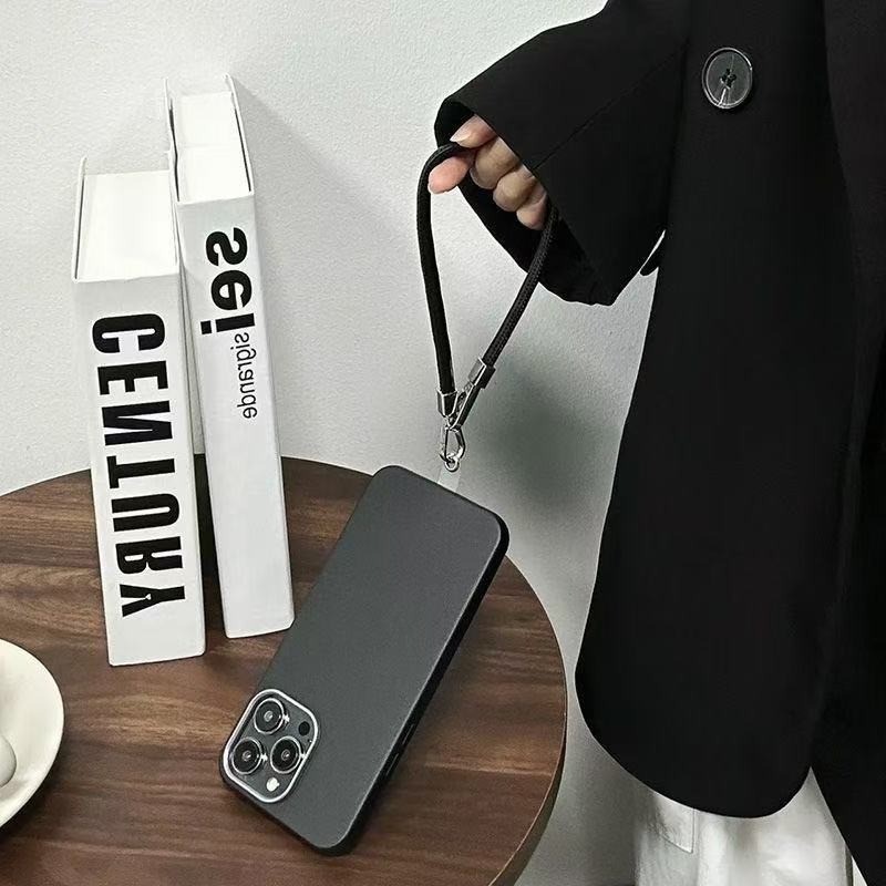 Mobile Phone Lanyard Leather Wrist Rope Men's and Women's Short Fashion ...