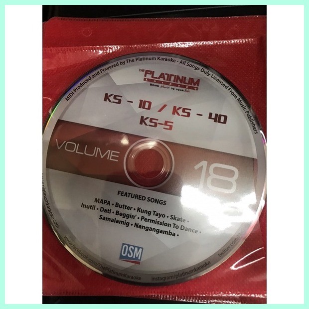 platinum original CD ks10 /kbox2 /junior2/ks40 vol21 | Shopee Philippines