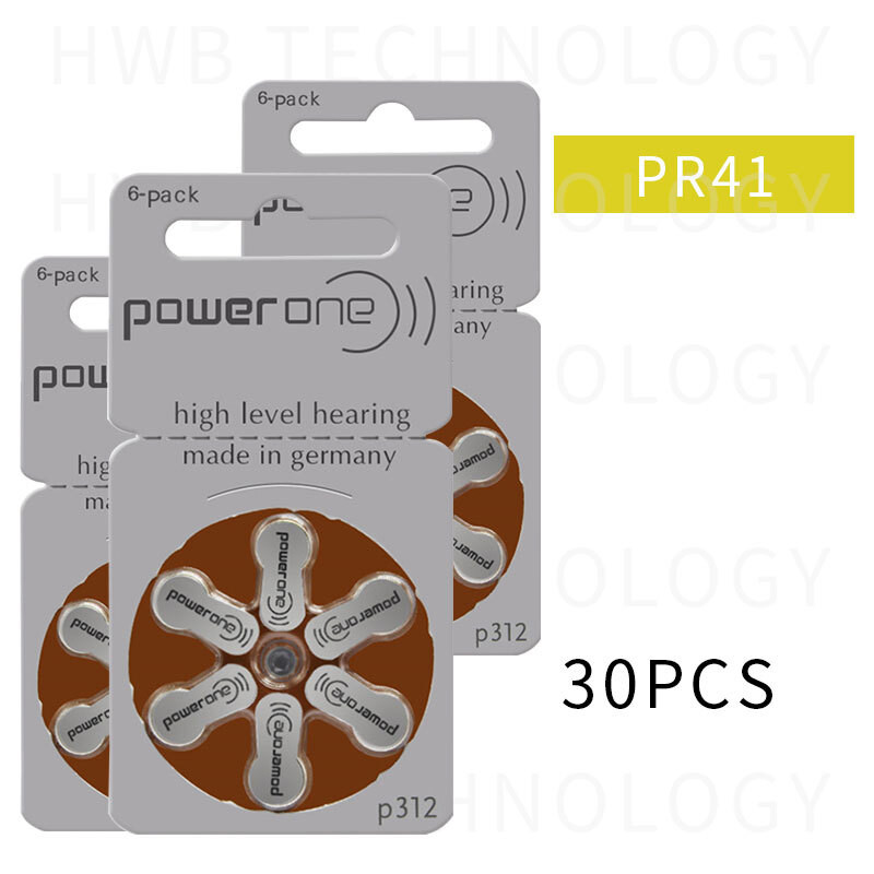Original B5 5Pack(30Pcs) Zinc Air Batteries Size 312 P312 Pr41 For ...