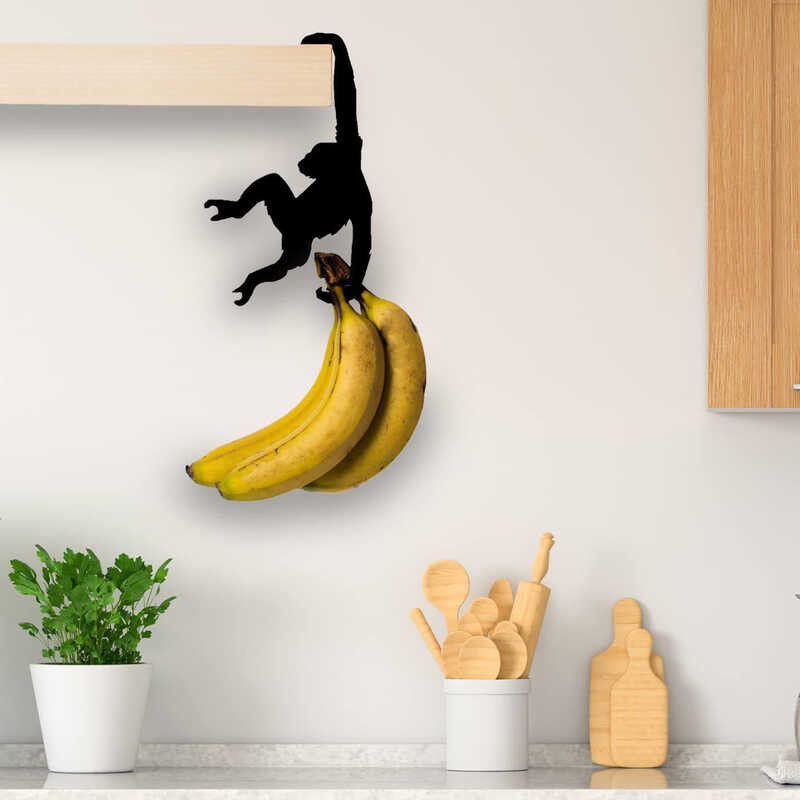 New Wooden Monkey Hook Kitchen Bag Key Hook Wooden Crafts Home Wall ...