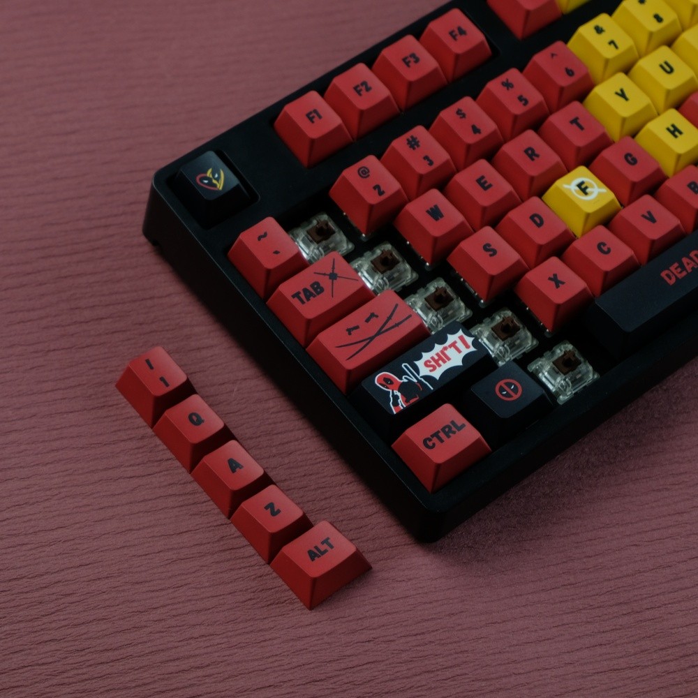 Deadpool & Wolverine Keycap Cherry Profile 140 Keys PBT Five-sided Dye ...