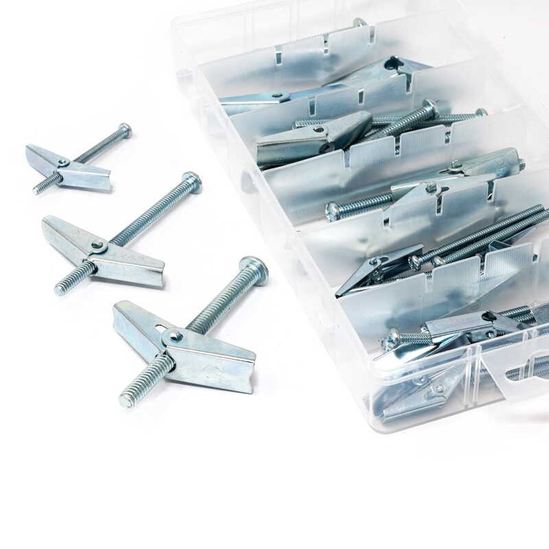 Anchor Metal Spring Toggle Wing Plasterboard Hollow Wall Cavity Fi Bolt ...