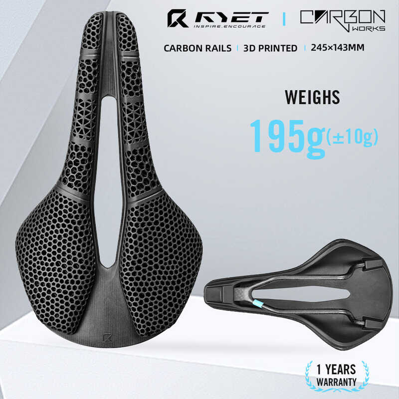245Mm*135/143Mm RYET 145G 195G 7*9Mm 3D Printed Seat MTB Gravel Road Bicycle Saddle Bike Parts ...