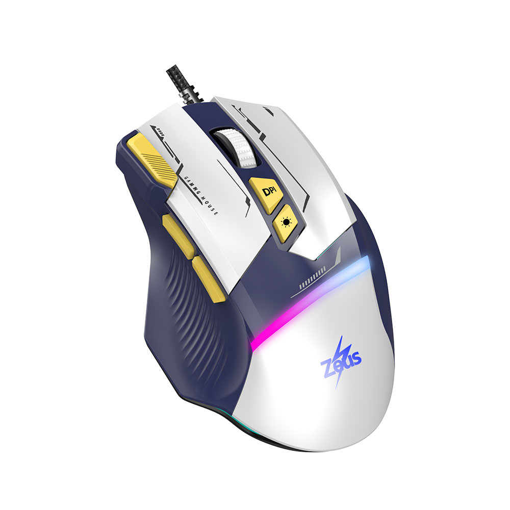 Zeus M12 Pro Gaming Mouse Wired 7200dpi RGB Backlight Optical Mice 8 ...
