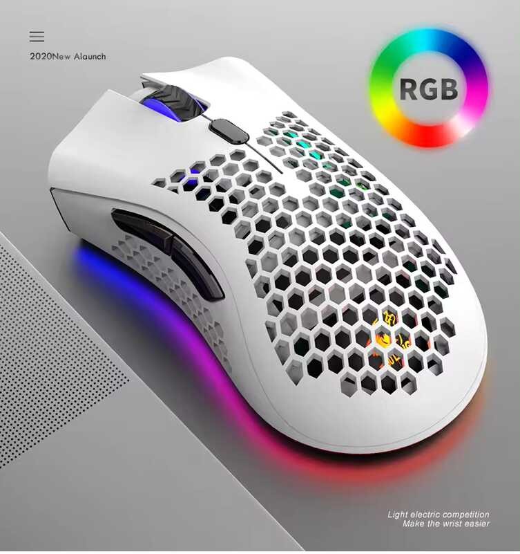 Optical Hollow Mice Gamer 2.4Ghz RGB Wireless Gaming Mouse | Shopee ...