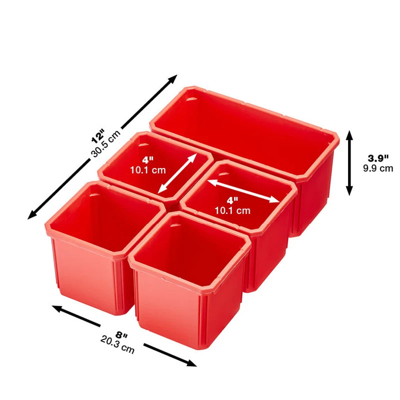 Milwaukee 48-22-8435 PACKOUT Tool Deposit Box 5 Compartments Small ...