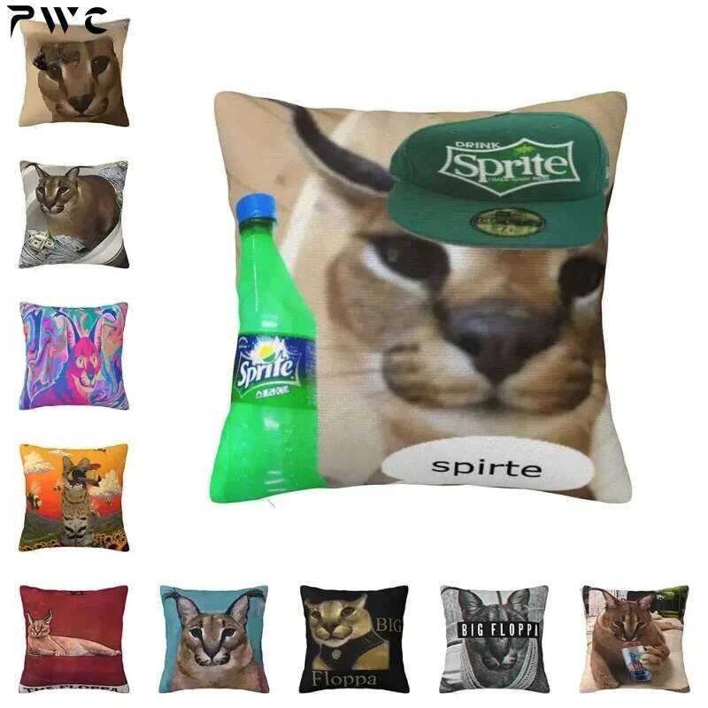 Floppa Cat Meme Pillowcases For Pillows Cushion Cover Pillows Sofa ...