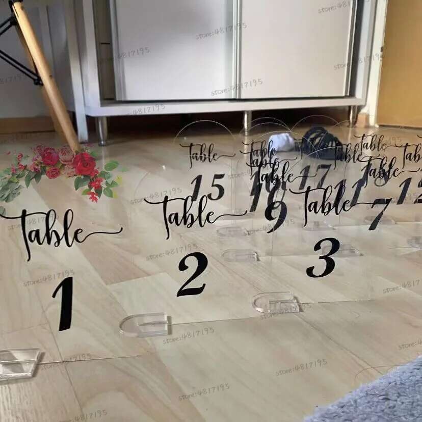 Sticker Personalized Wedding Reception Vinyl Decals Numbers for Table ...