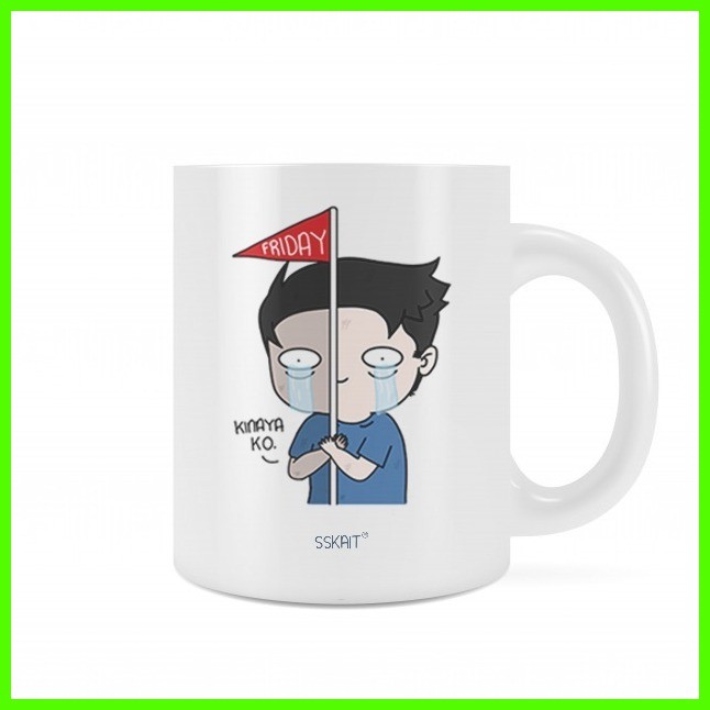 ♒ SSKAIT Boy Kinaya ko Friday Funny mood mug | Shopee Philippines