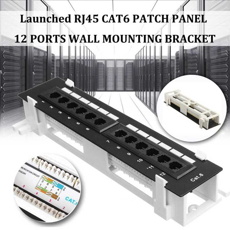 Network Tool Kit 12 Port CAT6 Patch Panel RJ45 Networking Rack With ...