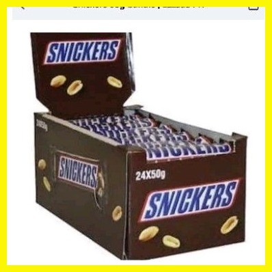 snickers chocolate bar 50 grams (24 pcs/box) | Shopee Philippines