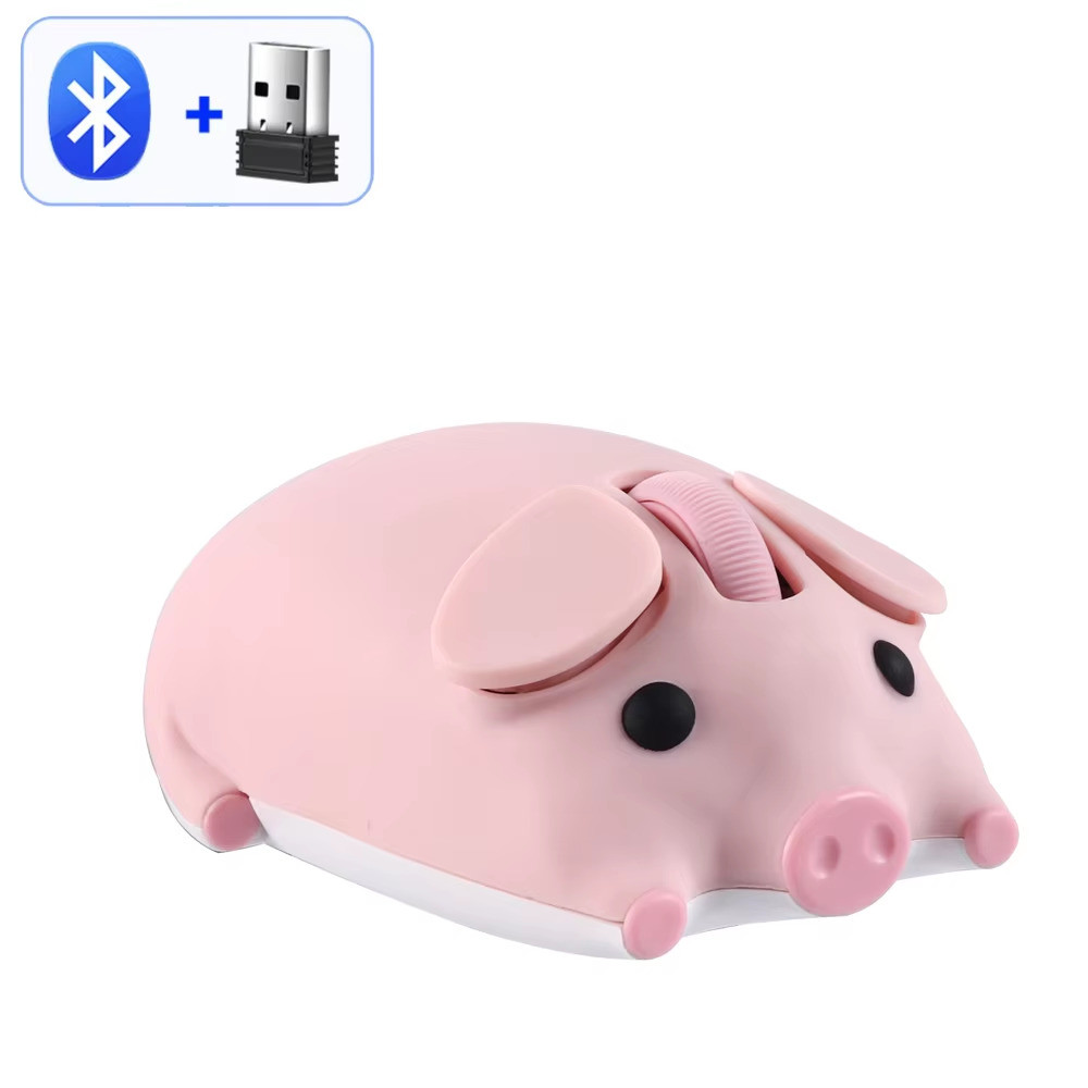 Bluetooth Wireless Mouse 2.4Ghz Cute Cartoon Animal Pig 1200 DPI For ...