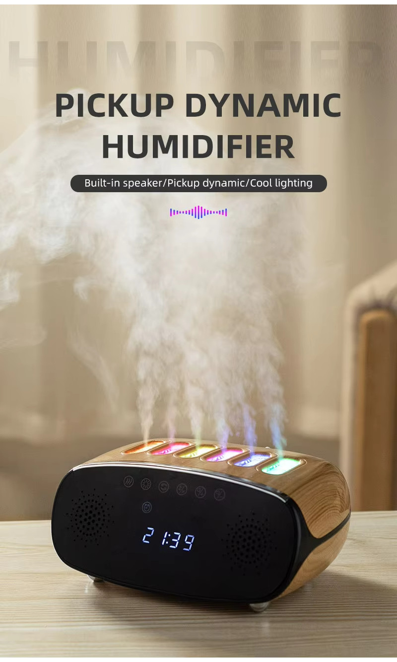 Spray Nozzles Pickup Dynamic Air Humidifier with Bluetooth Speaker RGB ...