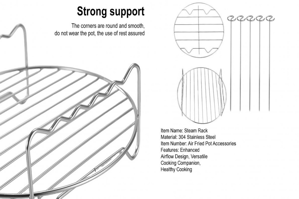 DU| Food-grade Stainless Steel Cooking Rack Roasting Rack with Feet ...