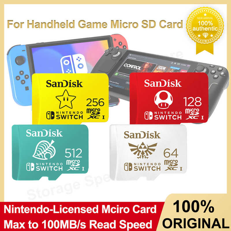 SD Micro 64G 128G 256G 512G 1TB Trans Flash for Steam Deck Handheld Game Expansion Nintendo ...
