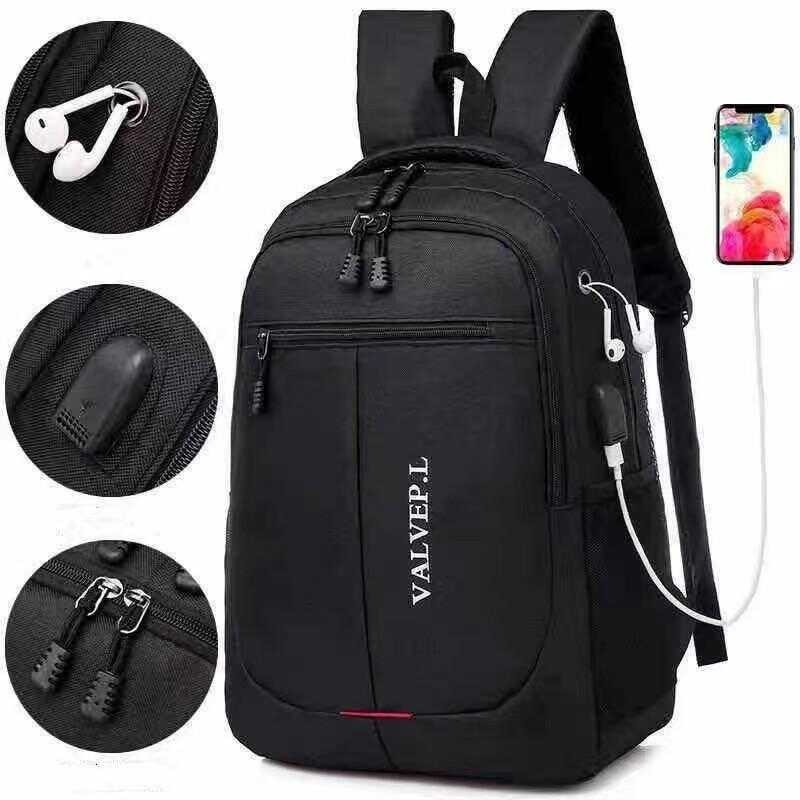 Fashion Black Traveg na may Built-in USB Port Ang Perfect Backpack para ...