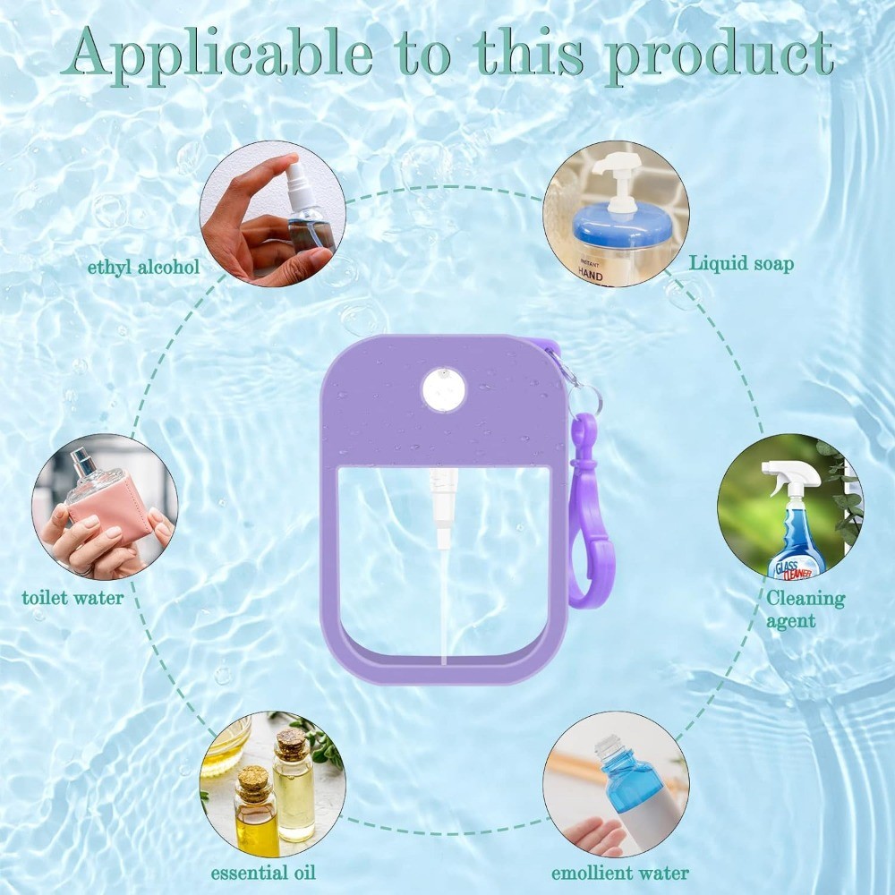 38ml Mini Card Type Spray Bottle with Keychain Travel Portable Sub ...