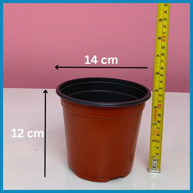 14 cm Korean Terracotta Pot PVC Plastic Soft Pot Flower Pot Nursery ...
