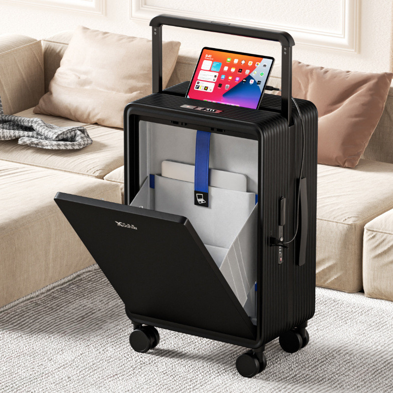 Popular Front Open Cover Suitcase Mid-mounted Wide Lever Suitcase High ...