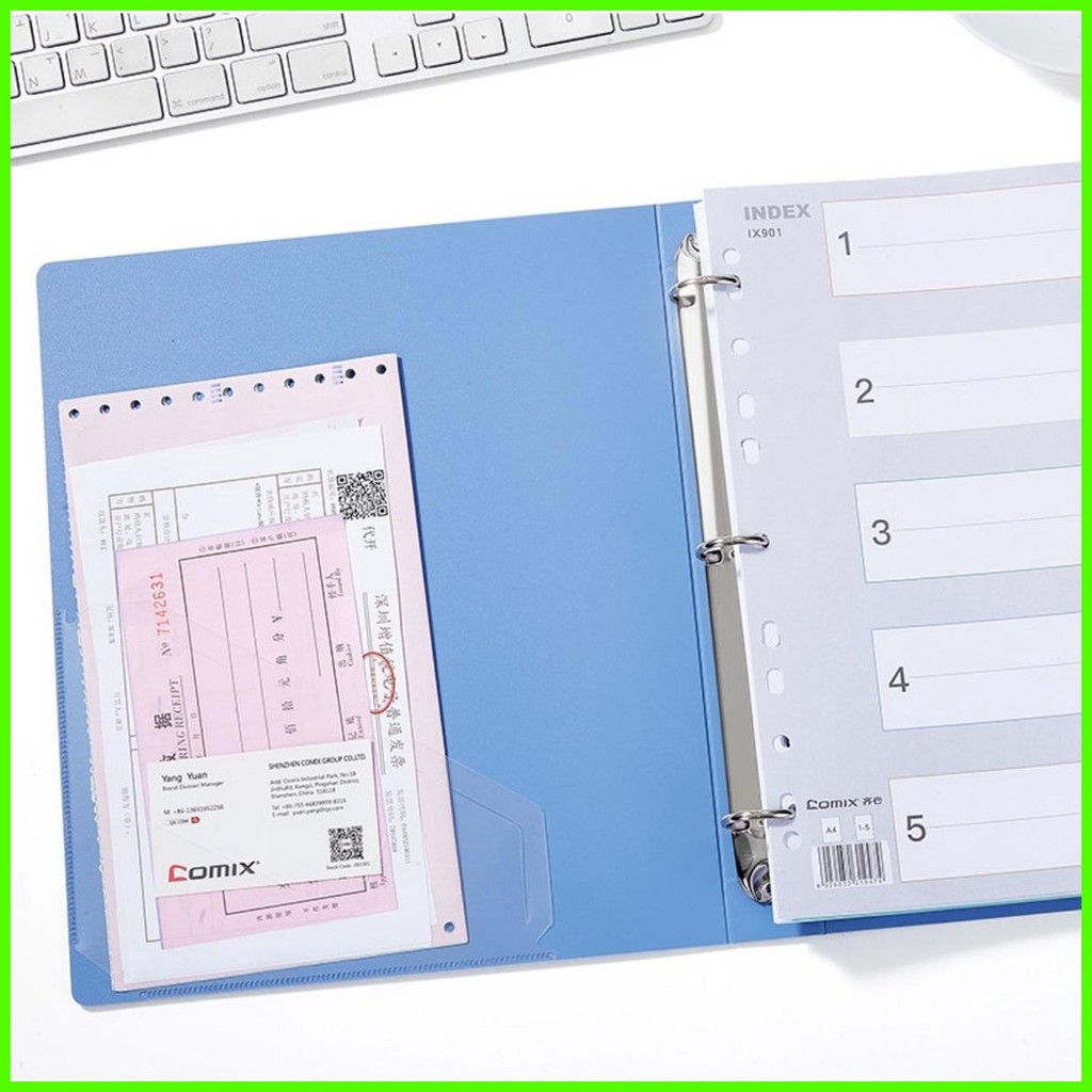 ∞ Ring Binder Folder A4 Document Organizer 3 Ring Lever Type File Clip ...