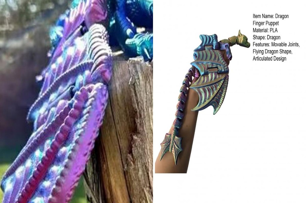 livecity| Dragon Hand Puppet 3d Printed Dragon Finger Puppet with ...