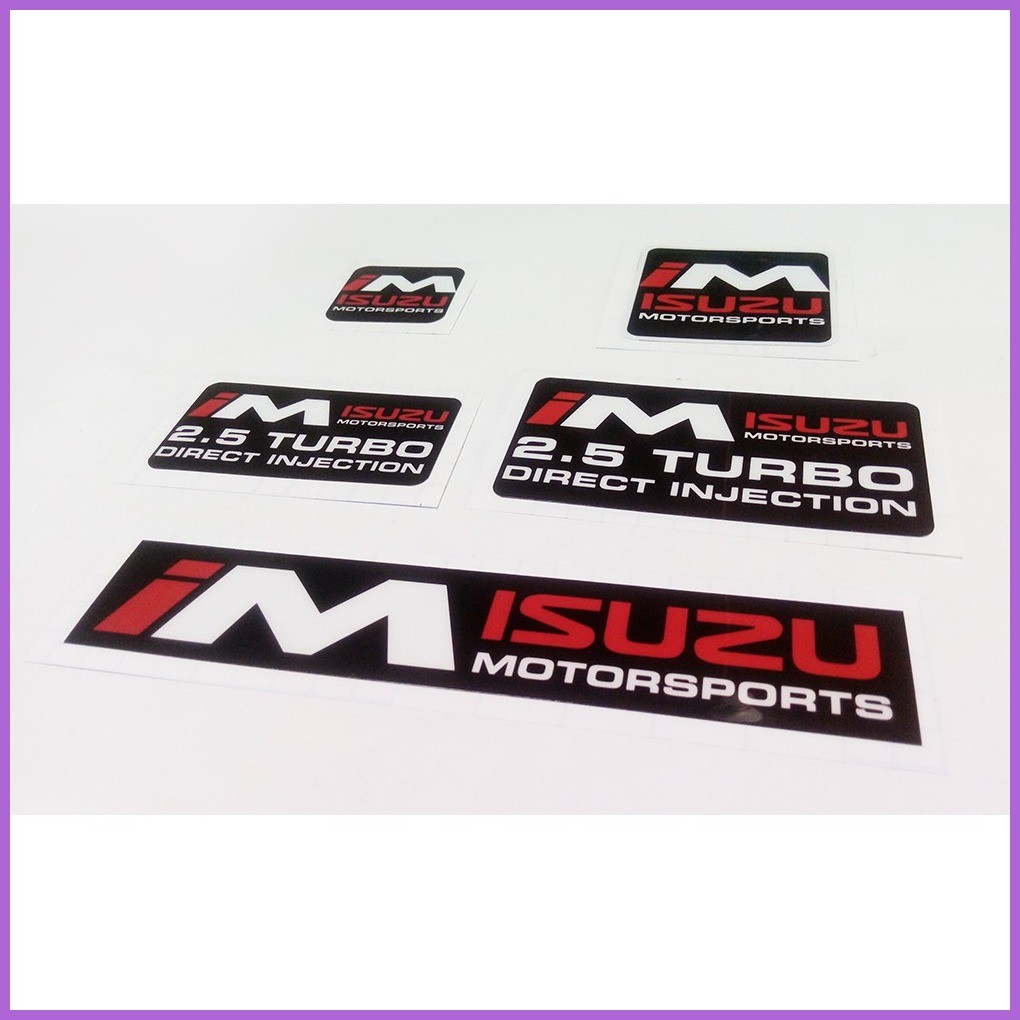 Isuzu Motorsports Sticker (Crosswind\Hilander\Dmax\MUX\Rodeo\Trooper ...