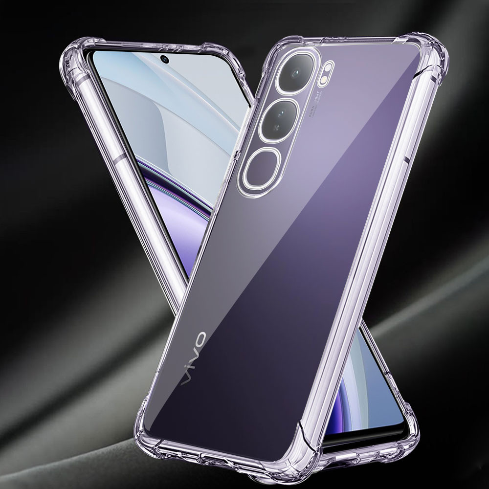 For Vivo Y19S Case Clear Shockproof Airbag TPU Silicone Soft Phone Case ...
