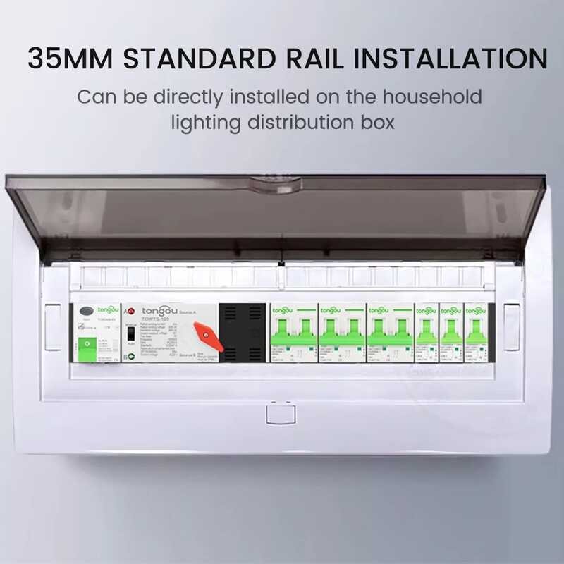 Rail Din 2P 3P 4P A Dual Automatic Transfer Switch Electrical Selector ...