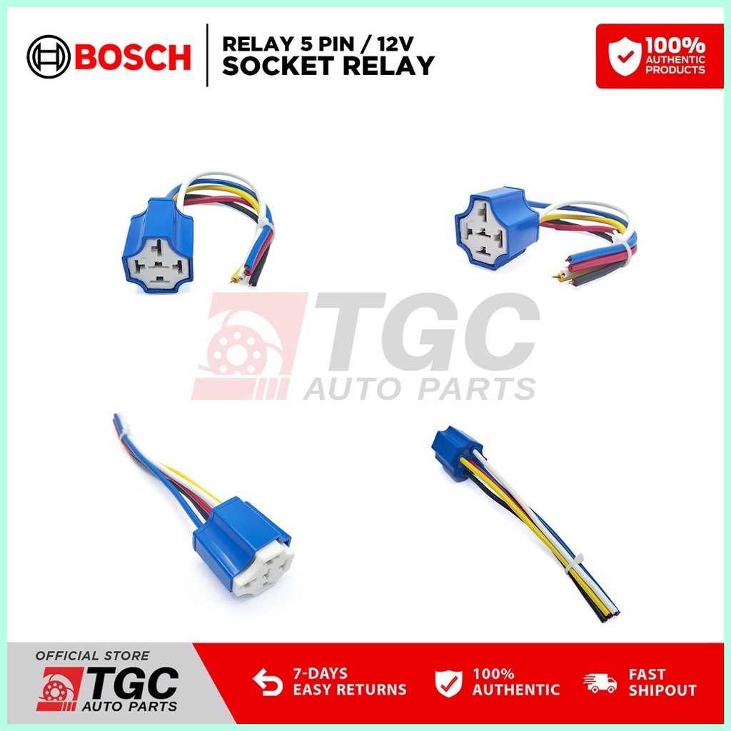 ๑ ℗ (BOSCH RELAY 12V 5PIN) (SOCKET RELAY 5 PIN TERMINAL) 1PC CHOOSE ...