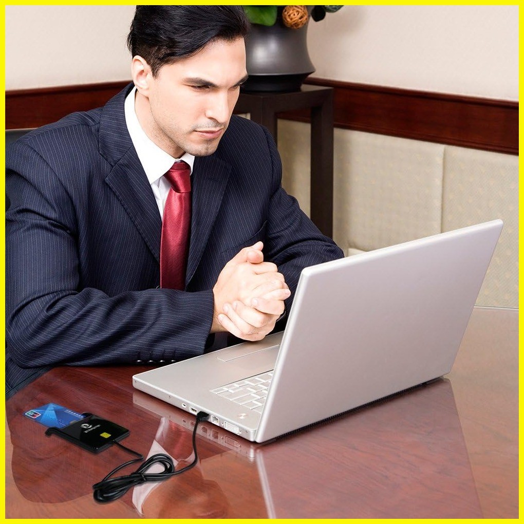 Zoweetek EMV USB 2.0 ISO 7816 Smart Card Reader for ID IC ATM Smart ...