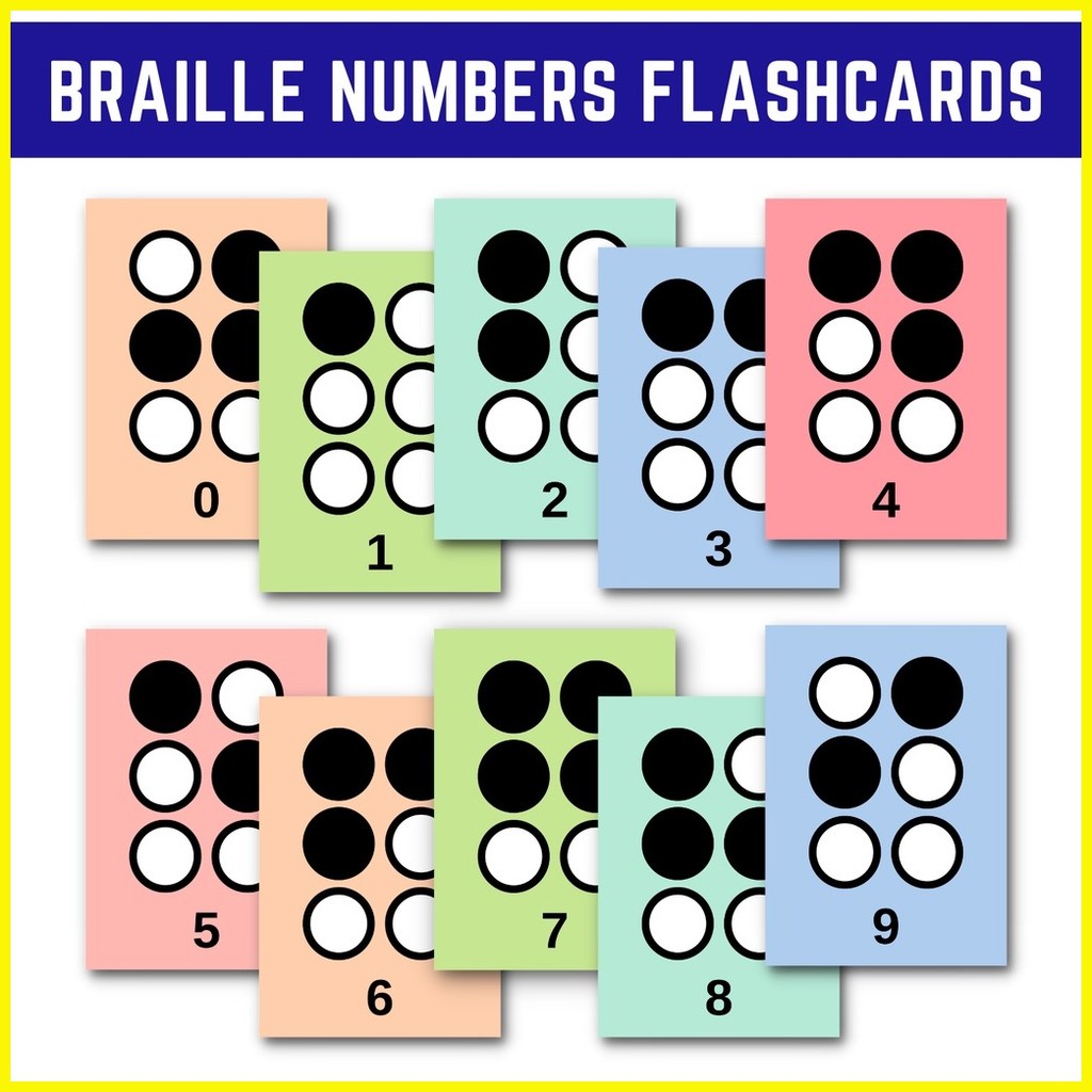 ♣ The Braille Alphabet Flashcards, Braille Numbers Flashcards ...