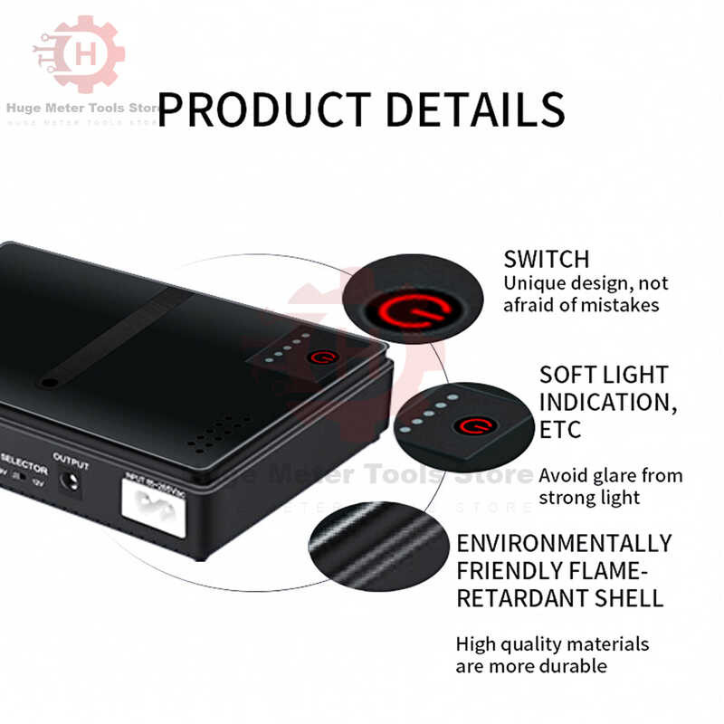Router DC1018P 10400mAh Portable Mini Ups for 5V 9V 12V Output ...