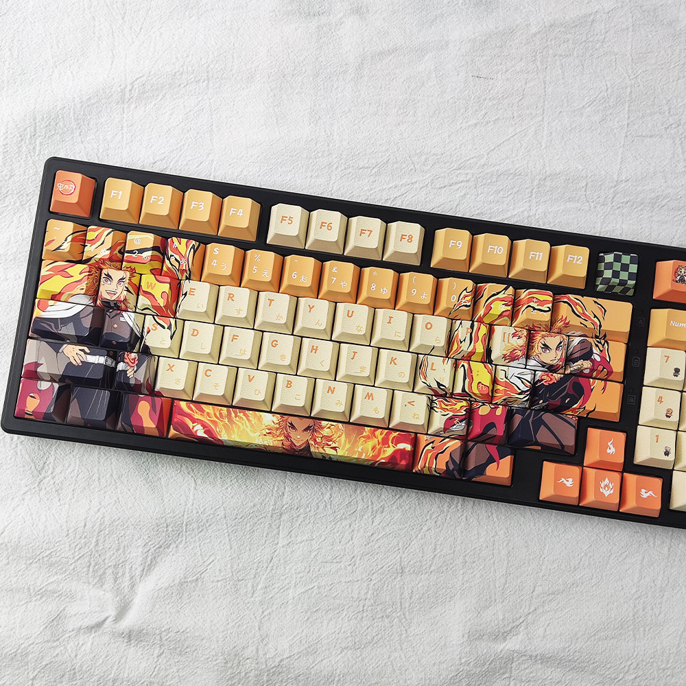 Rengoku Kyoujurou Keycap Cherry Profile 131 Keys PBT Five-sided Dye ...