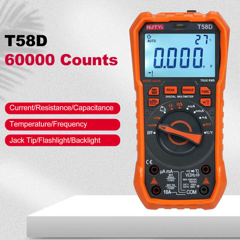 Mga F Paggamit Ng NJTY Digital Multimeter T58a T58b T58c T58d 60000 ...
